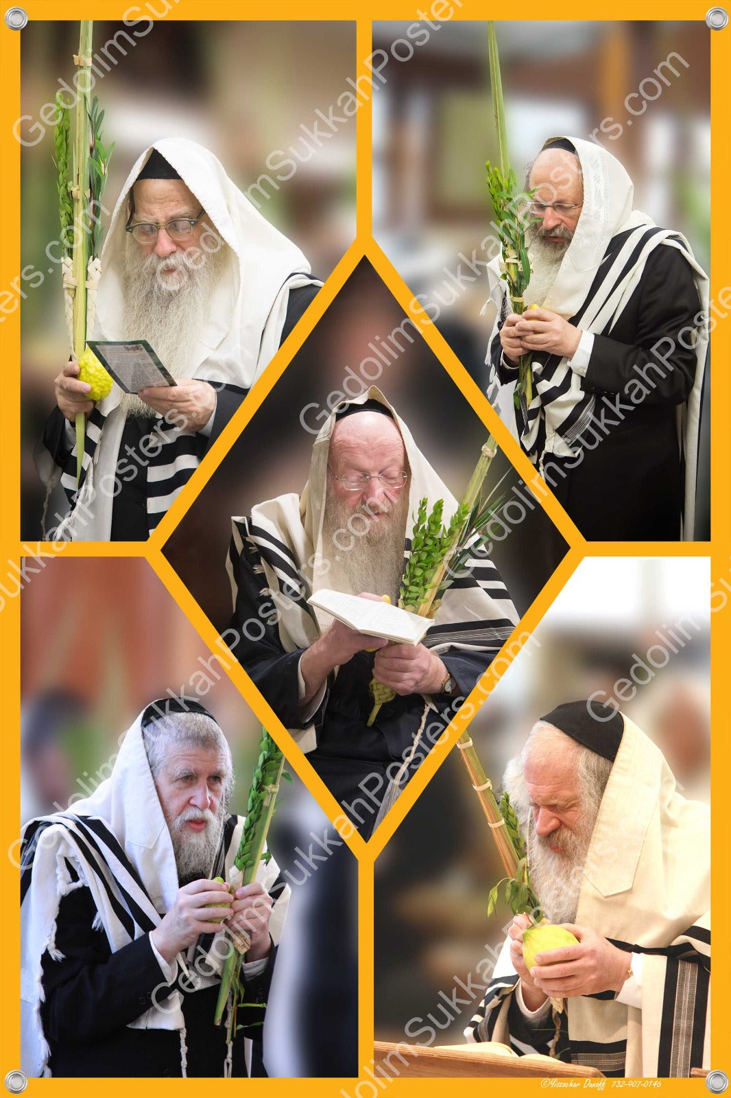 BMG Lakewood Roshei Yeshiva Lulav Poster – Gedolim Sukkah Posters