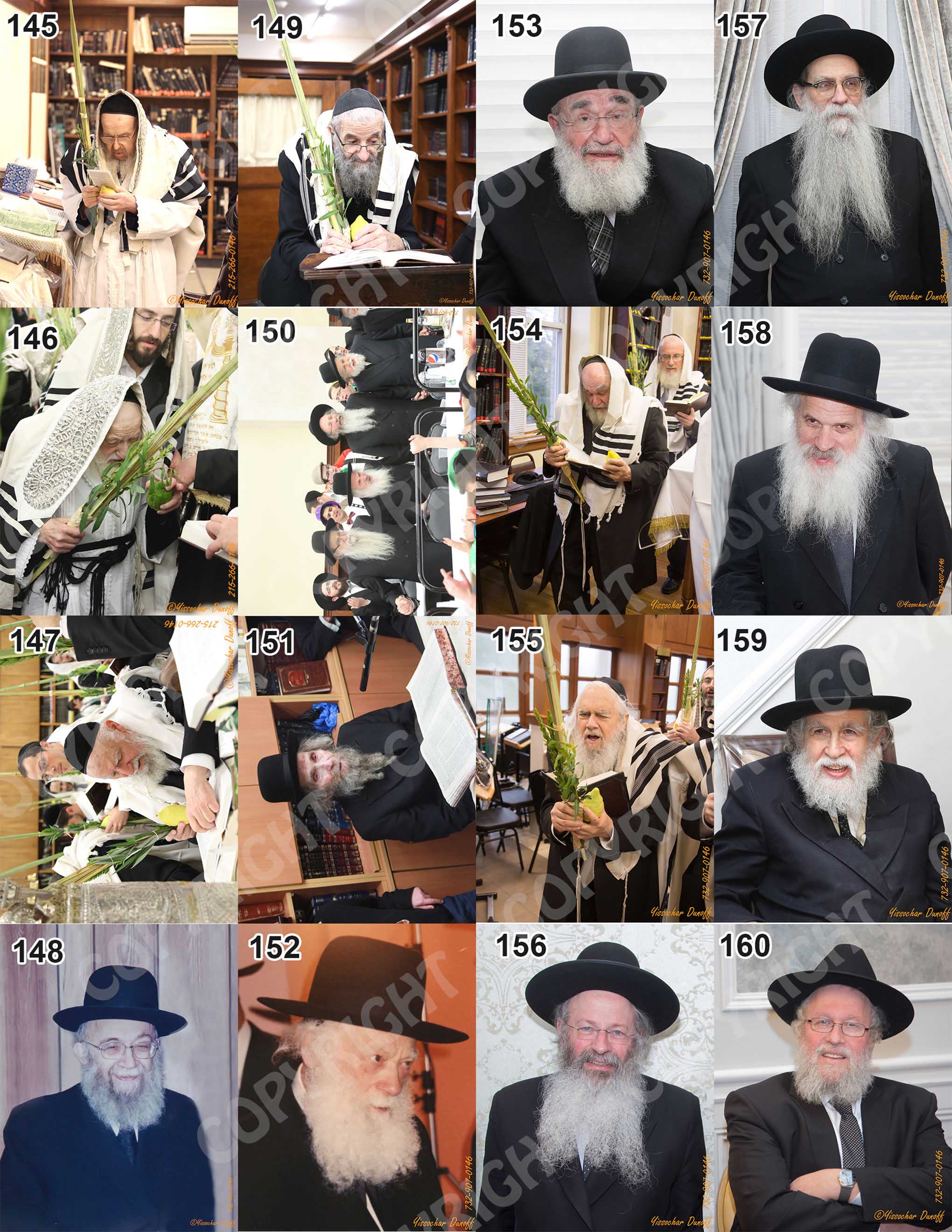 8.5x11 Inch Laminated Posters 145-160 – Gedolim Sukkah Posters