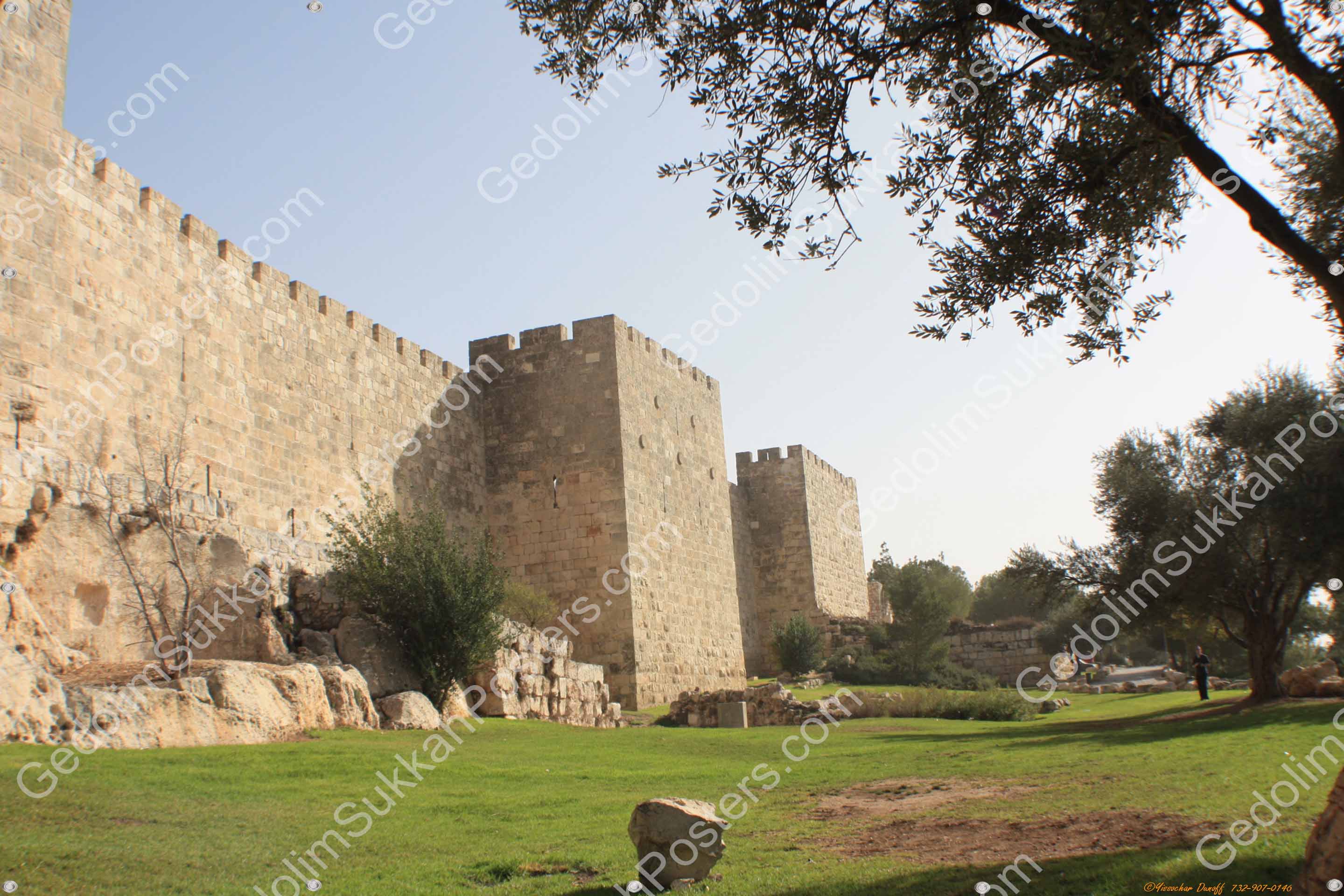 Old City Walls 2 Sukkah Mural – Gedolim Sukkah Posters